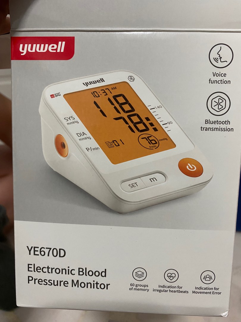 Yuwell Blood Pressure Monitor, Health & Nutrition, Health Monitors ...