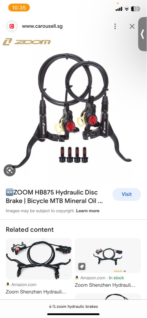 ZOOM hydraulic brake, Sports Equipment, Bicycles & Parts, Bicycles on ...