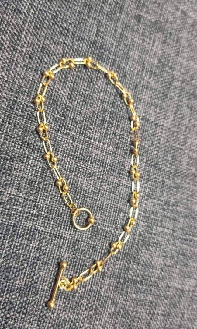 18k gold hardware necklace and bracelet, Women's Fashion, Jewelry ...
