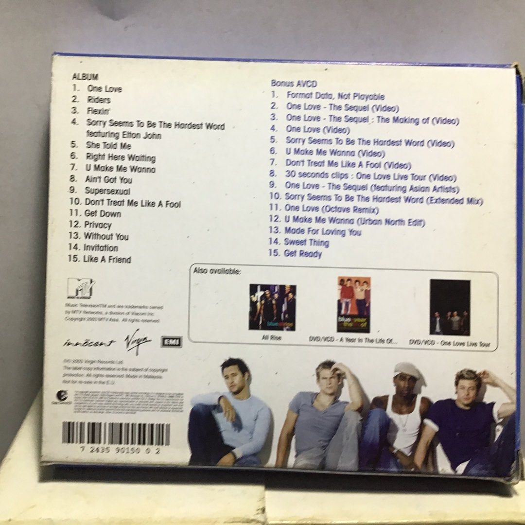 2x CD Blue - One Love OOP DOUBLE DISC SPECIAL ASIAN EDITION PRESS ...