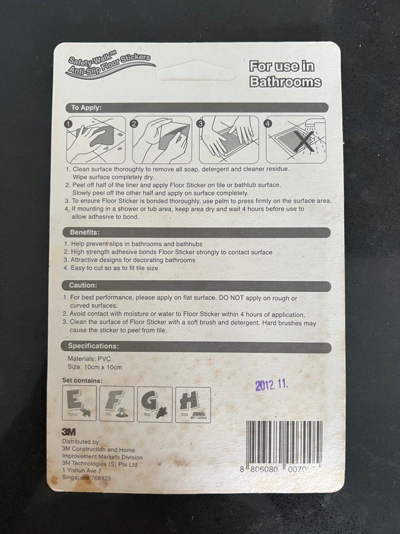3M Anti-slip floor stickers, Babies & Kids, Bathing & Changing, Bathtub ...