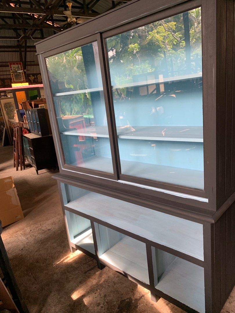 ( fully restored ) Almari display vintage ( 56.5 x 18 x 73 inches ...