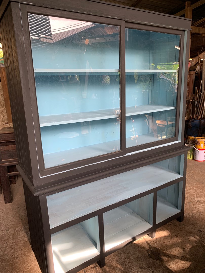 ( fully restored ) Almari display vintage ( 56.5 x 18 x 73 inches ...
