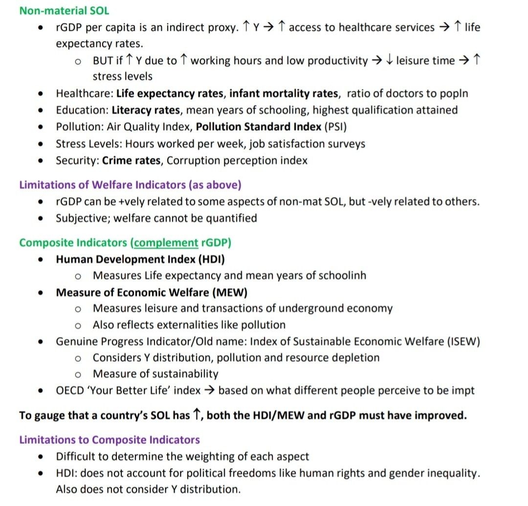 A Level Macroeconomics Key Economic Indicators (KEI) Notes, Hobbies ...