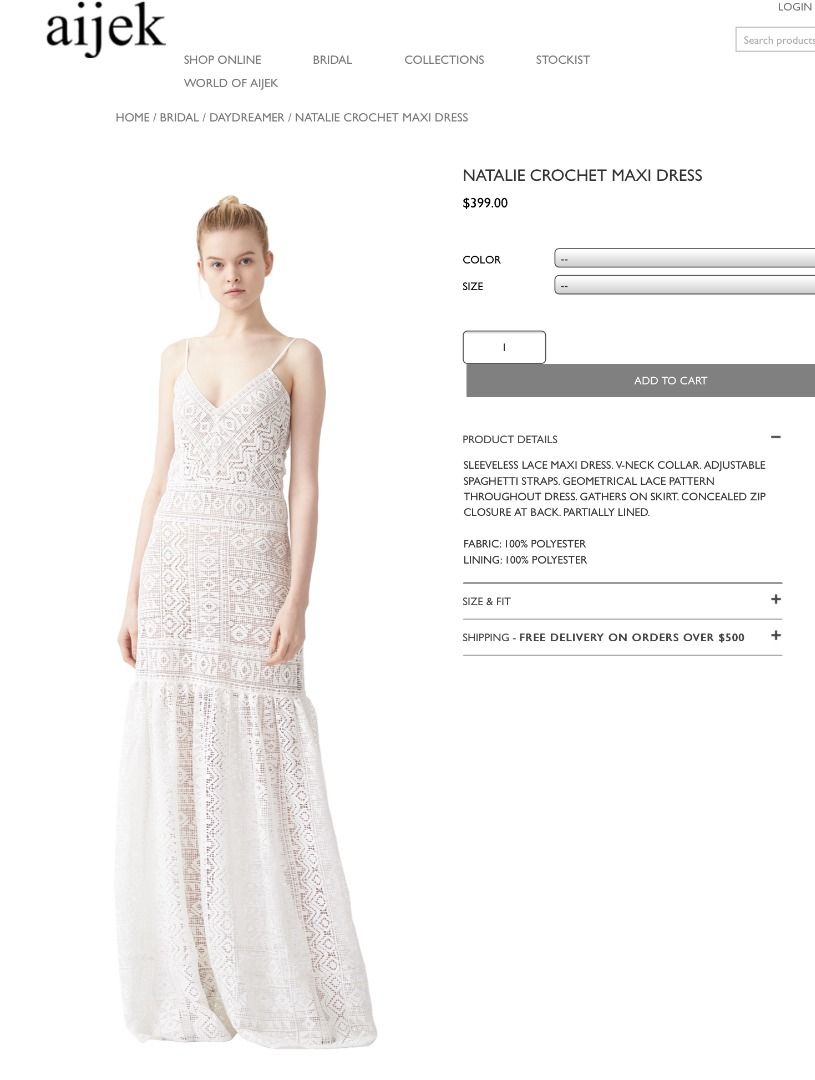 AIJEK Natalie Crochet Maxi Dress, Women's Fashion, Dresses & Sets ...