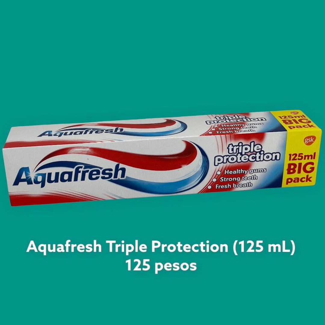 Aquafresh Triple Protection Tube Toothpaste, Beauty & Personal Care ...