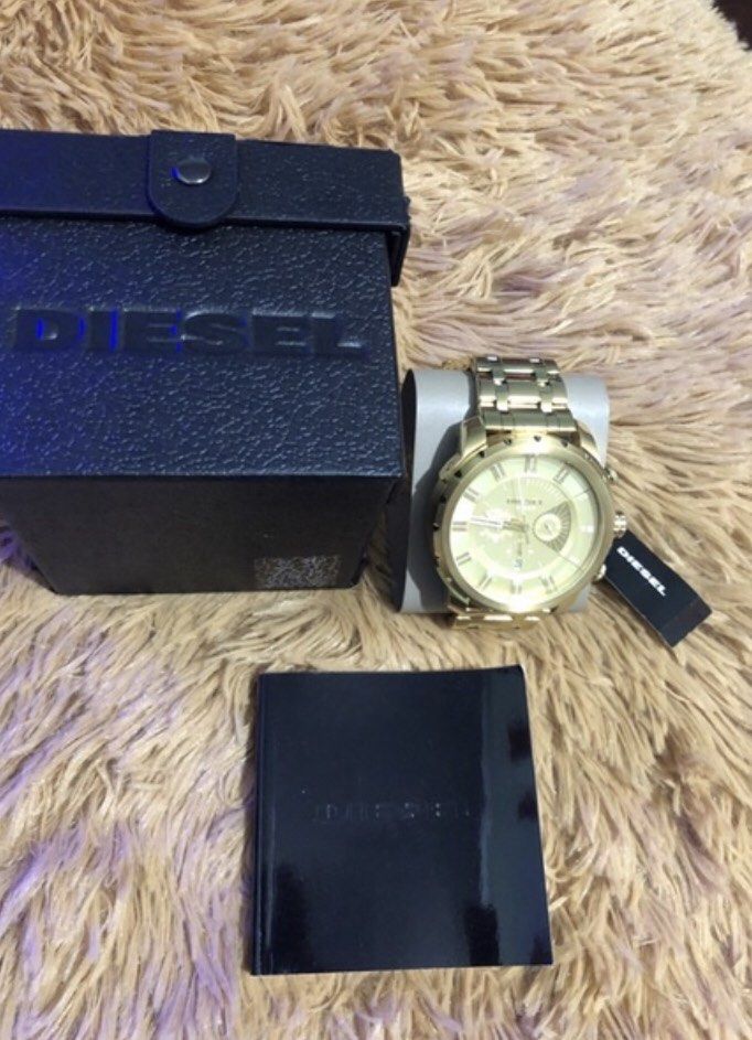 Authentic/Original Diesel Gold Watch For Men , Men's Fashion, Watches ...