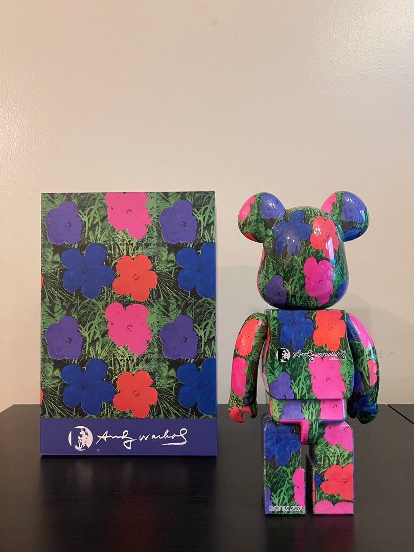 Bearbrick ANDY WARHOL "Flowers" 100% & 400% Set, Hobbies & Toys, Toys ...