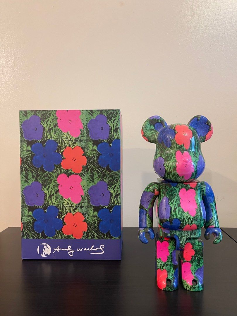 Bearbrick ANDY WARHOL "Flowers" 100% & 400% Set, Hobbies & Toys, Toys ...