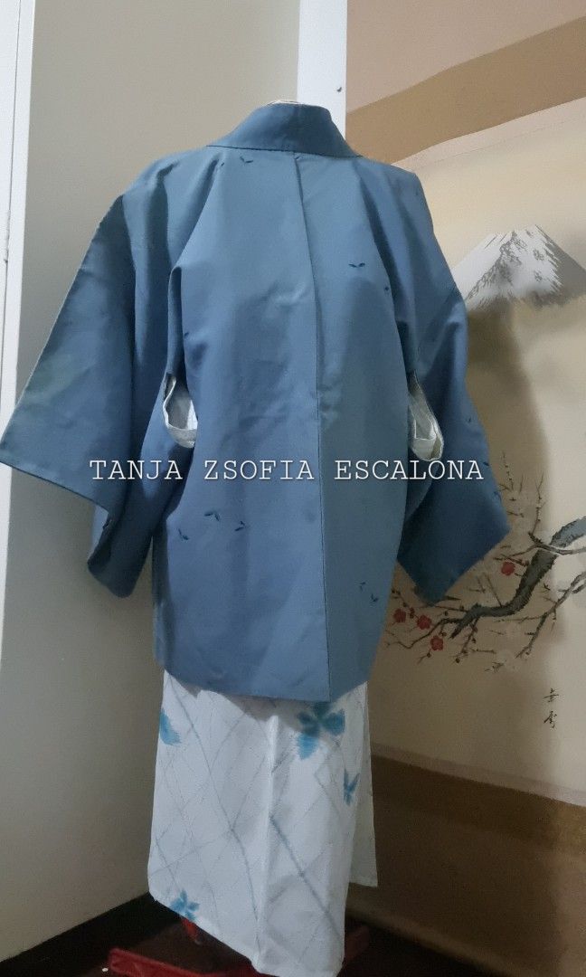 Blue Butterfly Yukata Set, Women's Fashion, Dresses & Sets, Traditional ...