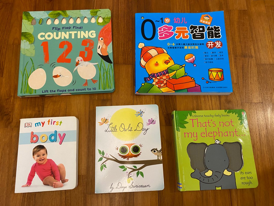 Books for infant to toddlers - counting, body, texture, day night ...