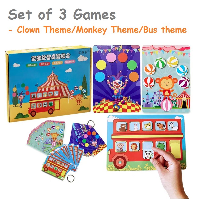 Brand New 3 Games/Set Logical Training Board Game Table Card Game ...
