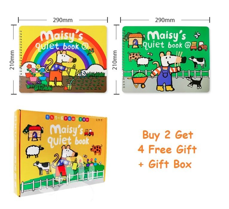 Brand New Maisy Quiet Book Yellow Set Pre-school Learning Montessori ...