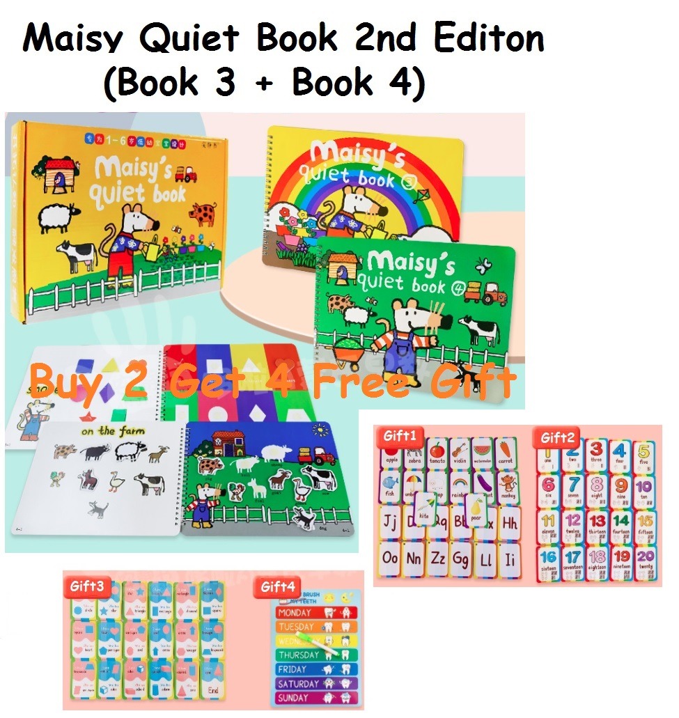 Brand New Maisy Quiet Book Yellow Set Pre-school Learning Montessori ...