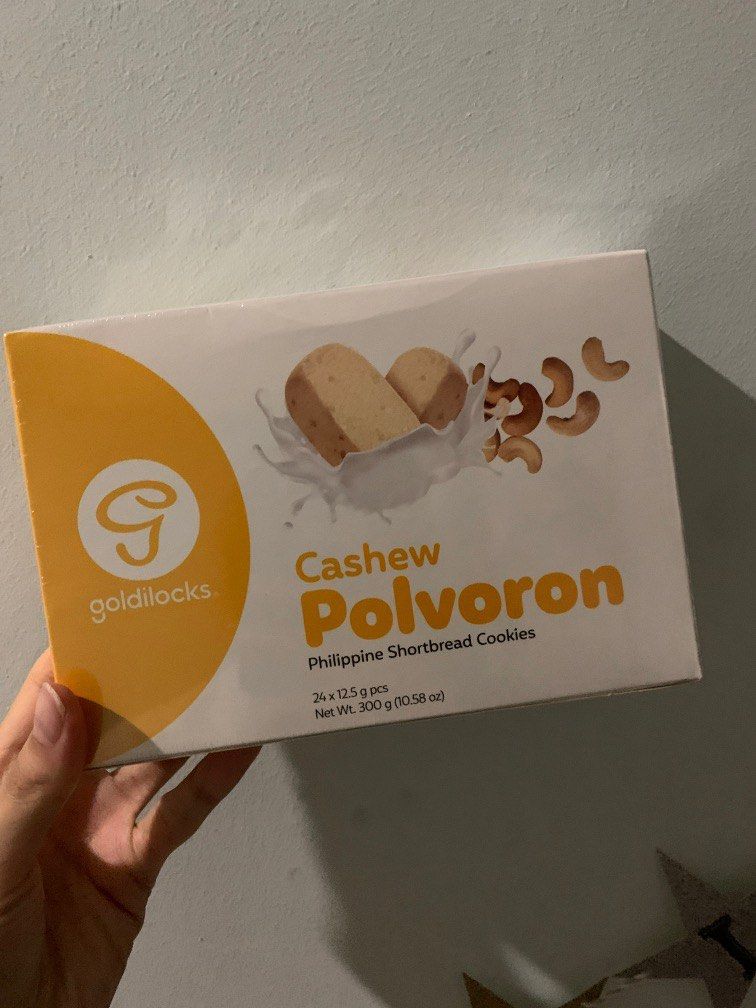 Cashew Polvoron Philippine Shortbread Cookiee (300g) in packaging, Food ...