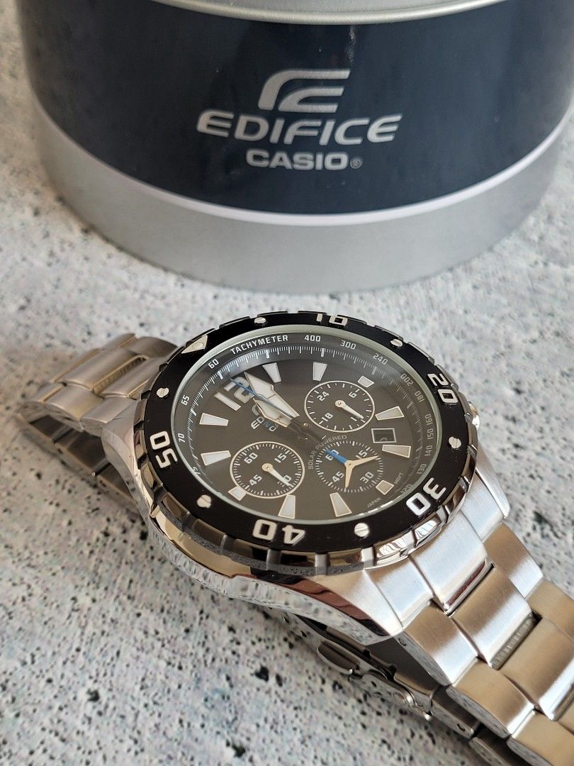 Casio Edifice 200m Diver Tough Solar Chronograph EFM-500SBD, Women's ...