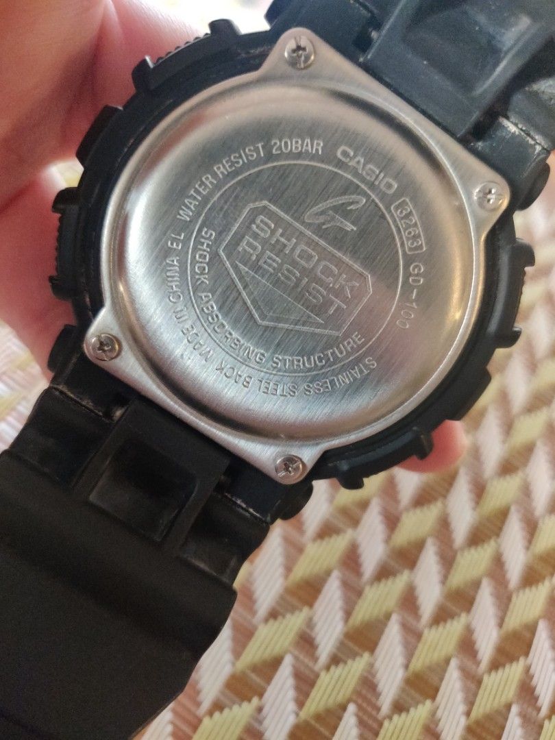 Casio G-Shock black watch GD-100, Men's Fashion, Watches & Accessories ...