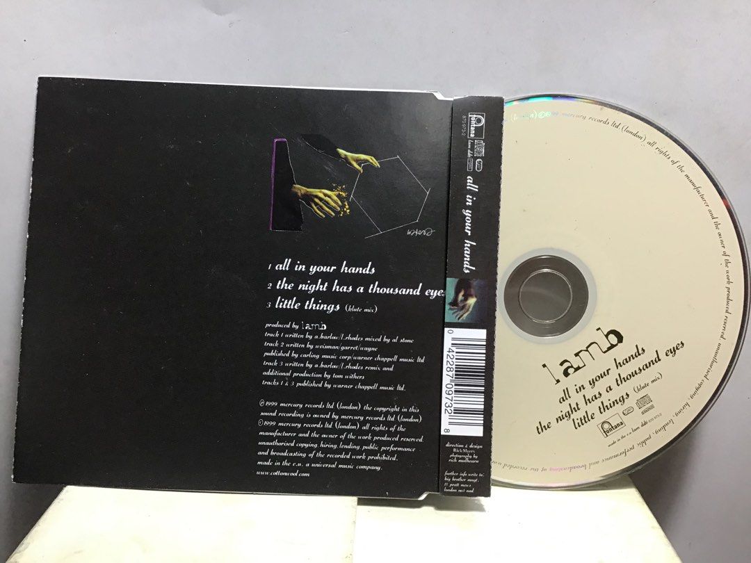 CD SINGLE Lamb - All in Your Hands OOP ORIGINAL PRESS Anubis 90s Rock, Hobbies & Toys, Music ...