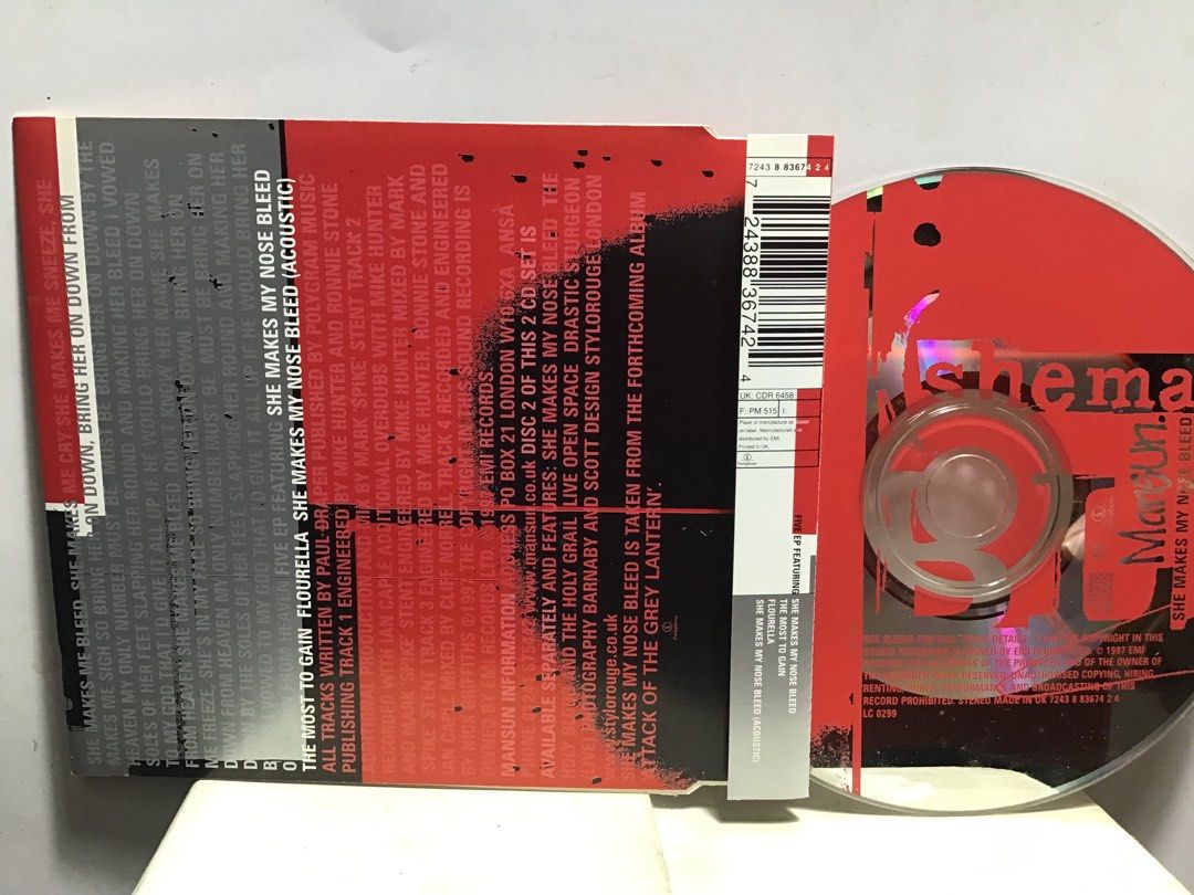 CD SINGLE Mansun - She Makes My Nose Bleed OOP ORIGINAL PRESS Anubis 90s Rock, Hobbies & Toys ...