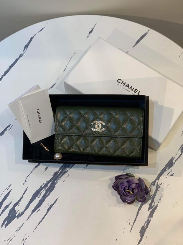 Chanel Long Wallet Matcha Green on Carousell
