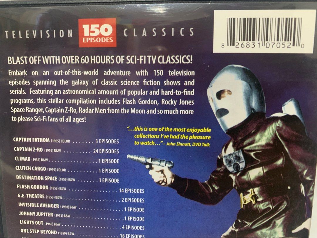 Classic Sci-Fi TV - 150 Episodes DVD |Flash Gordan, Clutch Cargo, One ...