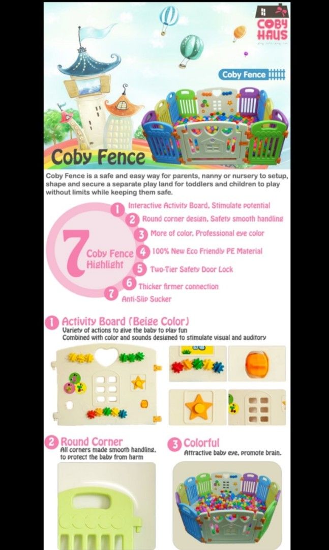 Coby Haus Fence, Babies & Kids, Baby Nursery & Kids Furniture, Safety ...