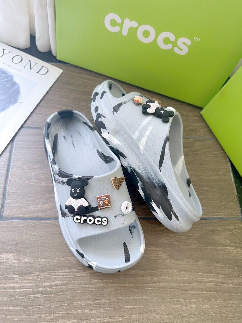 Crocs with Jibbitz and Box inclusion, Women's Fashion, Footwear, Flats ...