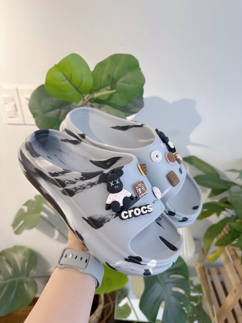 Crocs with Jibbitz and Box inclusion, Women's Fashion, Footwear, Flats ...