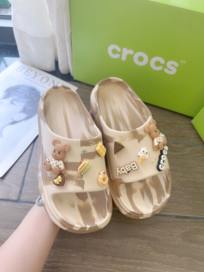 Crocs with Jibbitz and Box inclusion, Women's Fashion, Footwear, Flats ...