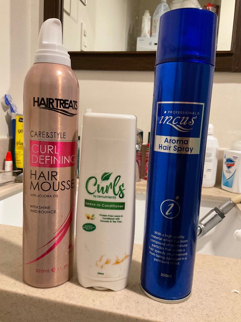 Curly hair mouse / cream / hairspray on Carousell