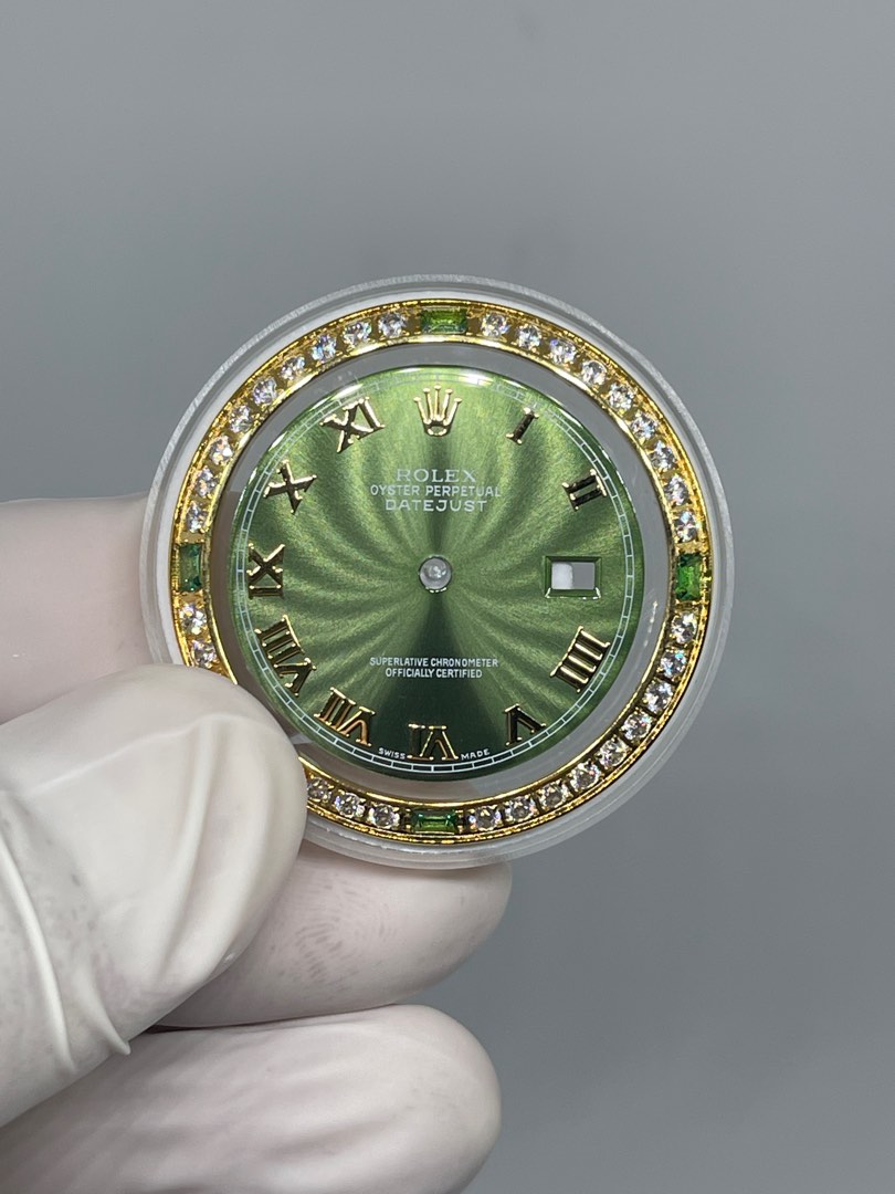 Custom Made Green Sunburst Dial For Rolex Datejust 36mm 16013 16233 ...