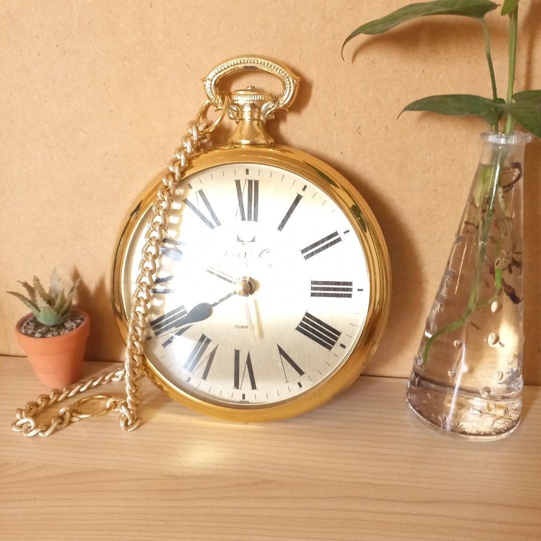 Decorative Large pocket watch wall clock, Furniture & Home Living, Home ...