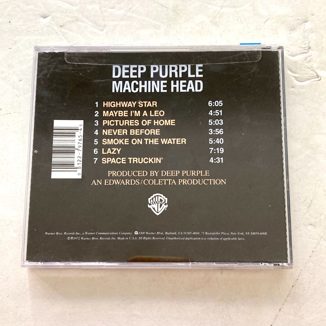 Deep Purple Machine Head CD Reissue Repress Warner Brothers US, Hobbies ...