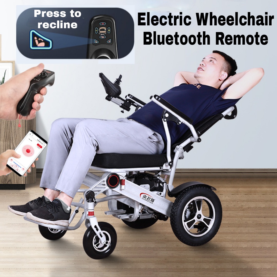 Electric wheelchair Recliner foldable power motorised Bluetooth ...