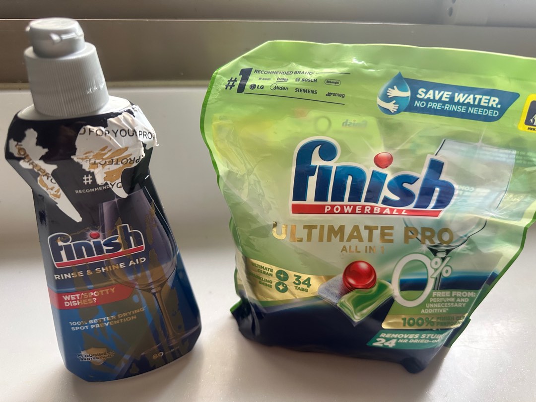 Finish Dishwasher rinse aid + tablets, TV & Home Appliances, Kitchen ...