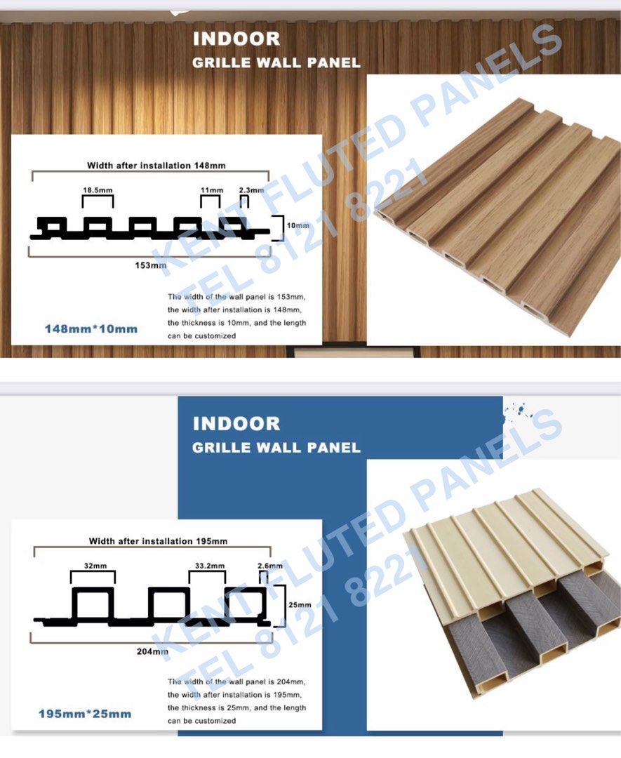 Fluted Panel WPC Groupbuy *Install avail, Furniture & Home Living, Home ...