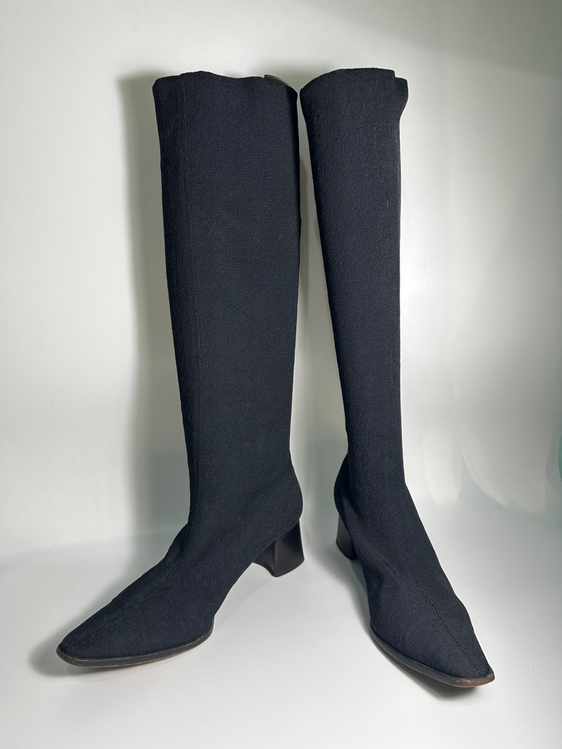 Giorgio Armani Fabric Boots, Women's Fashion, Footwear, Boots on Carousell