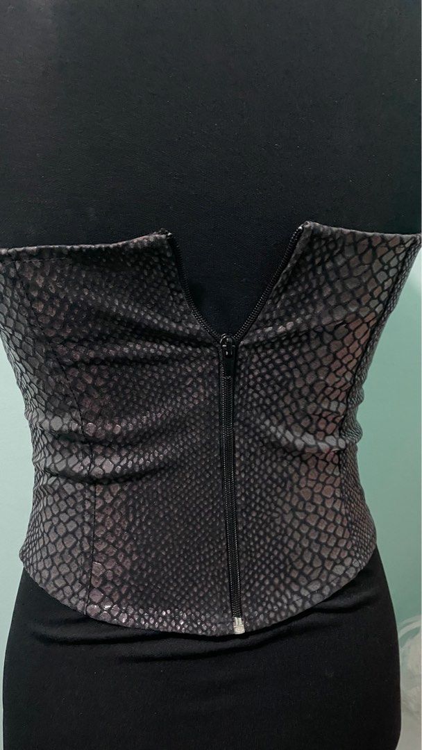 Guess Snake Skin Corset Bustier 32A on Carousell