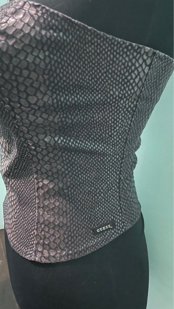 Guess Snake Skin Corset Bustier 32A on Carousell