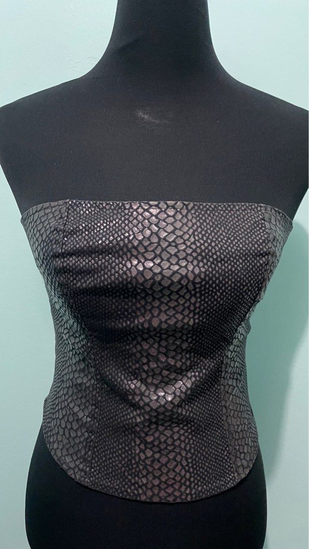 Guess Snake Skin Corset Bustier 32A on Carousell