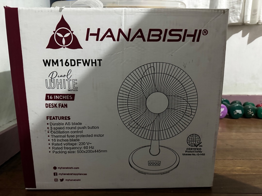 Hanabishi desk fan on Carousell