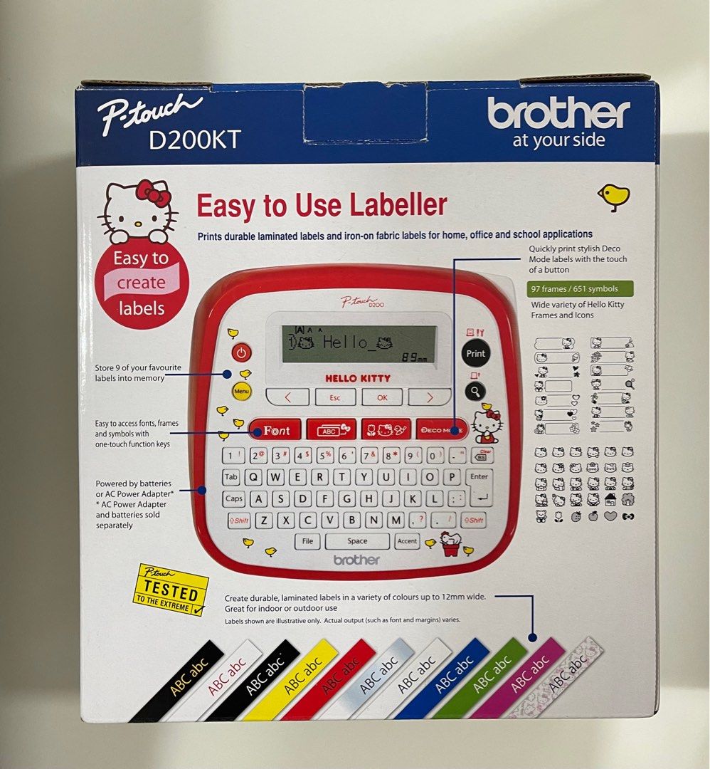 Hello Kitty (Limited Edition) Brother P-touch D200KT Labeller Printer ...