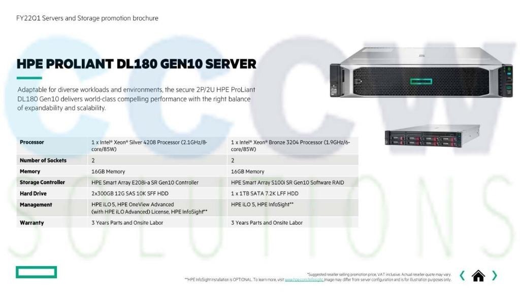 HPE ProLiant DL180 Gen10 server, Computers & Tech, Office & Business Technology on Carousell