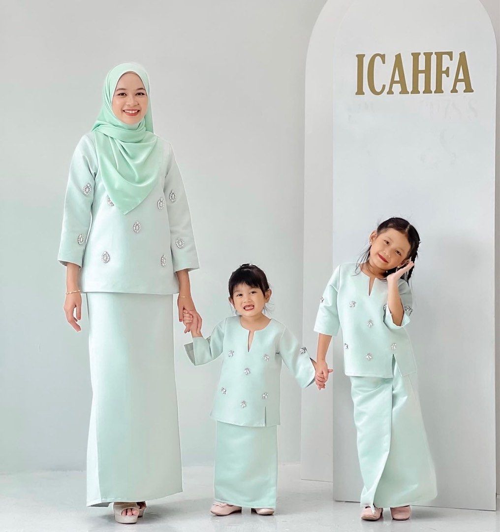 Icahfa Devy Diamond kurung Kedah, Women's Fashion, Muslimah Fashion ...