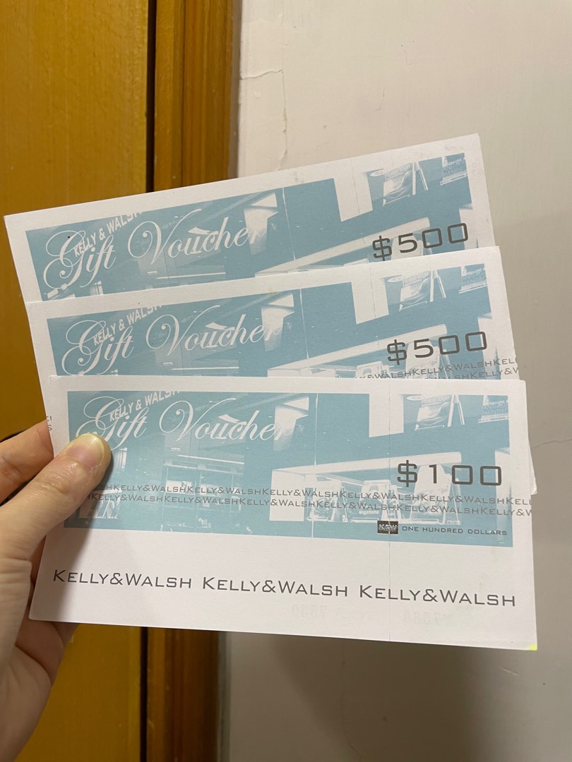 Kelly&Walsh Gift Voucher, 門票＆禮券, 現金券、兌換券、禮券 - Carousell