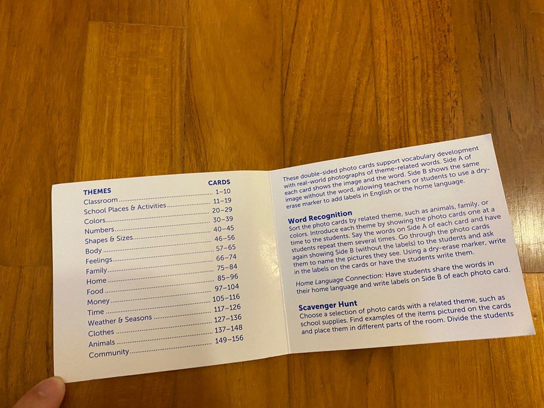 Learning resources basic vocabulary photo cards, flashcards, Hobbies ...