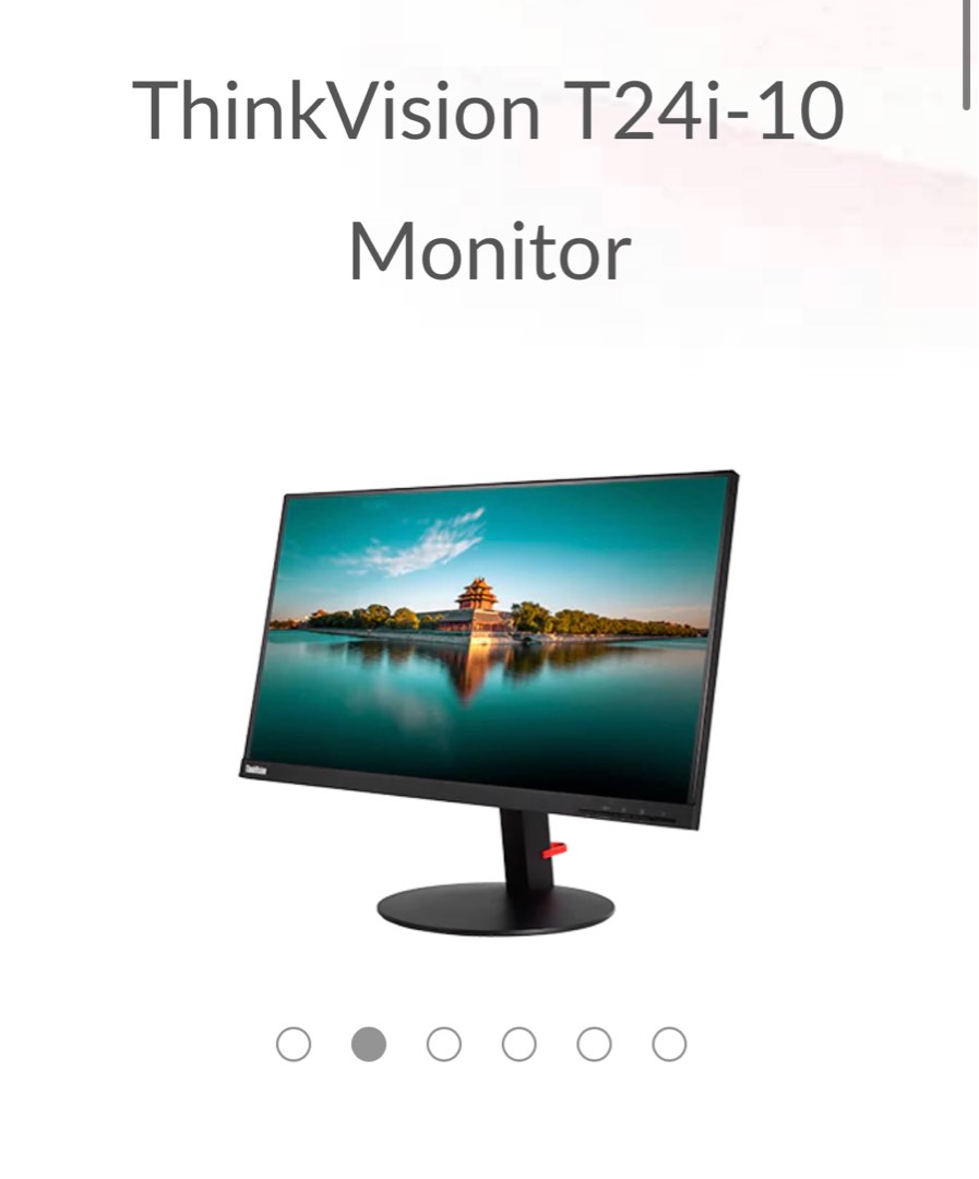 Lenovo ThinkVision Monitor Screen, Computers & Tech, Parts ...