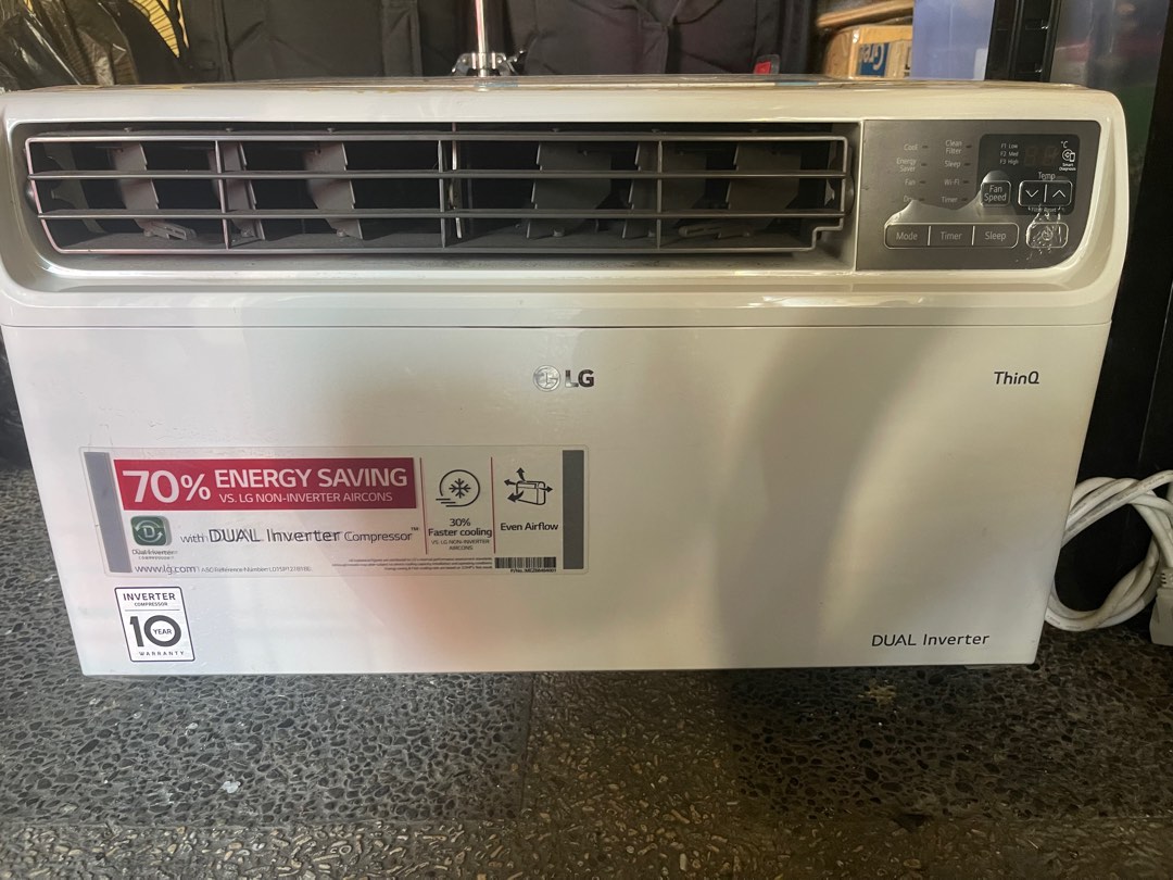 LG INVERTER WINDOW TYPE AIRCON 1.5 HP, TV & Home Appliances, Air ...
