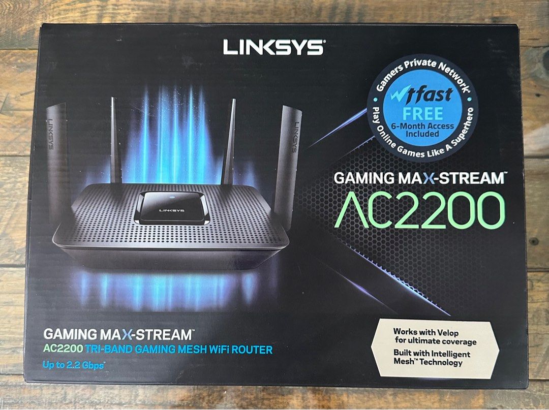 Linksys Gaming MAX-STREAM AC 2200 Tri-Band Router, Computers & Tech ...