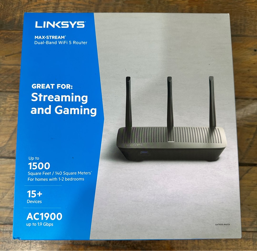 Linksys MAX-STREAM Dual Band WiFi 5 AC 1900 Router, Computers & Tech ...